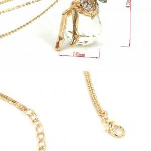 Fashion Gold Angel Big Acrylic Crystal Charms Pendant Necklace H4365 on ...